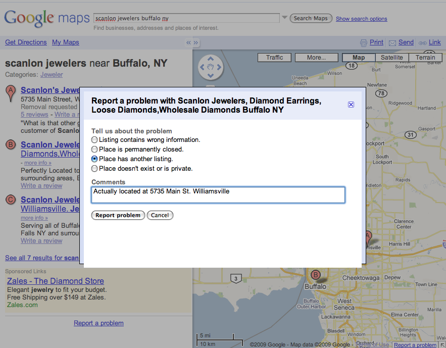 Google Maps Adds New “Report A Problem” Link for Business Listing Spam ...